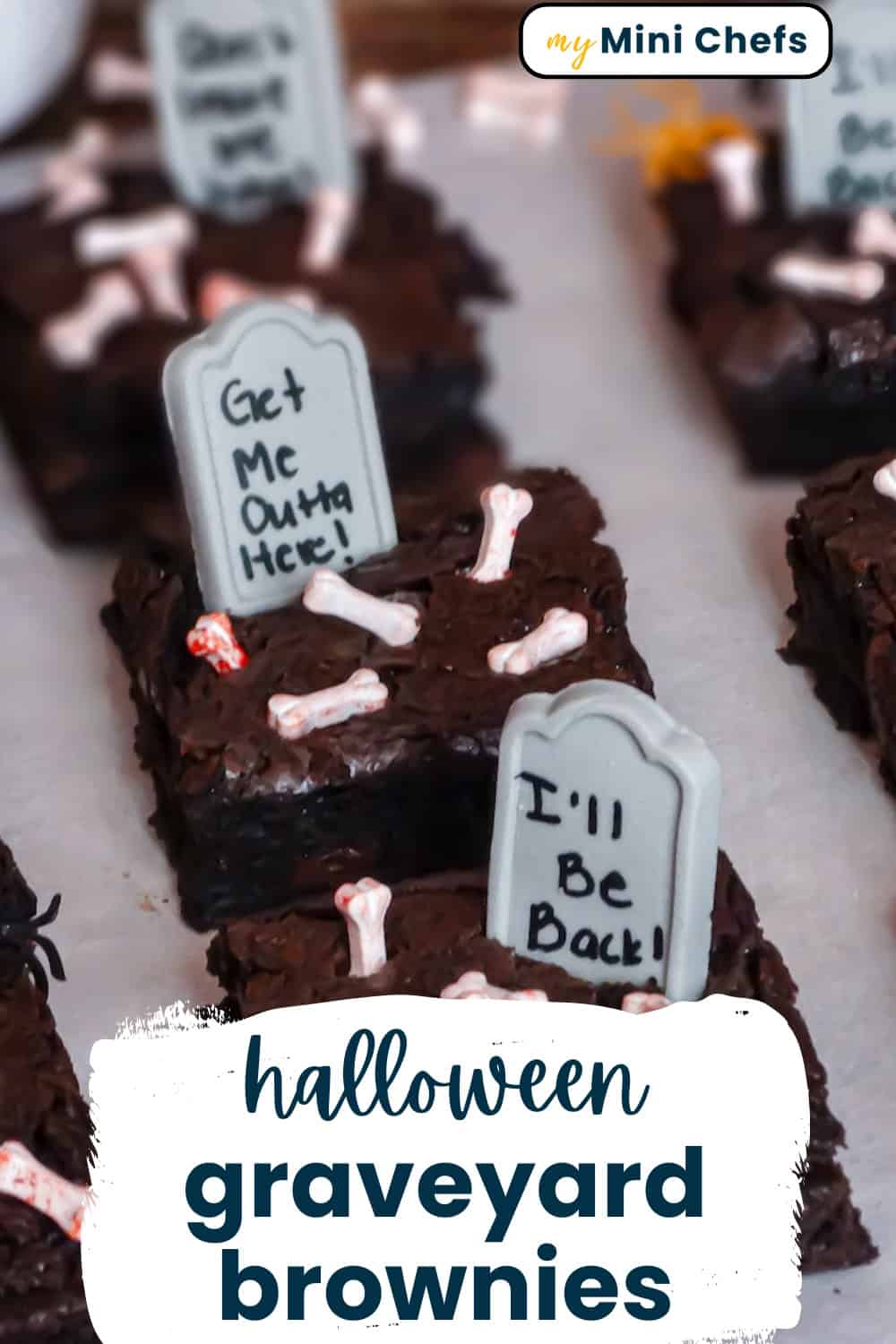 Halloween Graveyard Brownies - My Mini Chefs