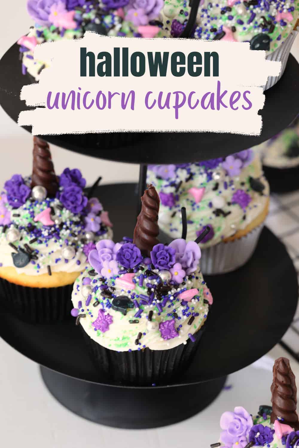 Halloween Unicorn Cupcakes - My Mini Chefs