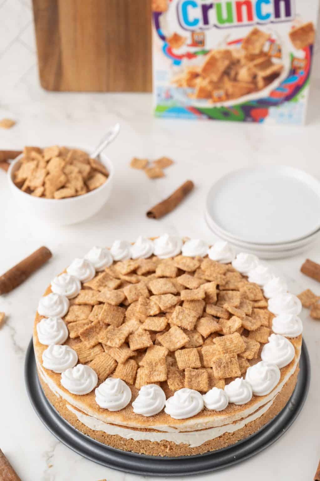 Cinnamon Toast Crunch Cheesecake - My Mini Chefs